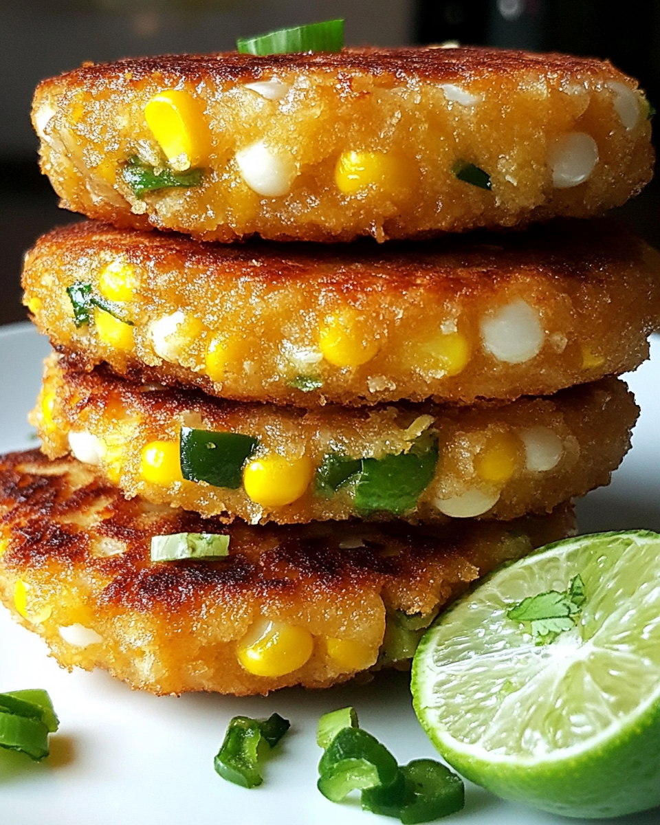 Mexican Corn Cakes with Jalapeño & Lime