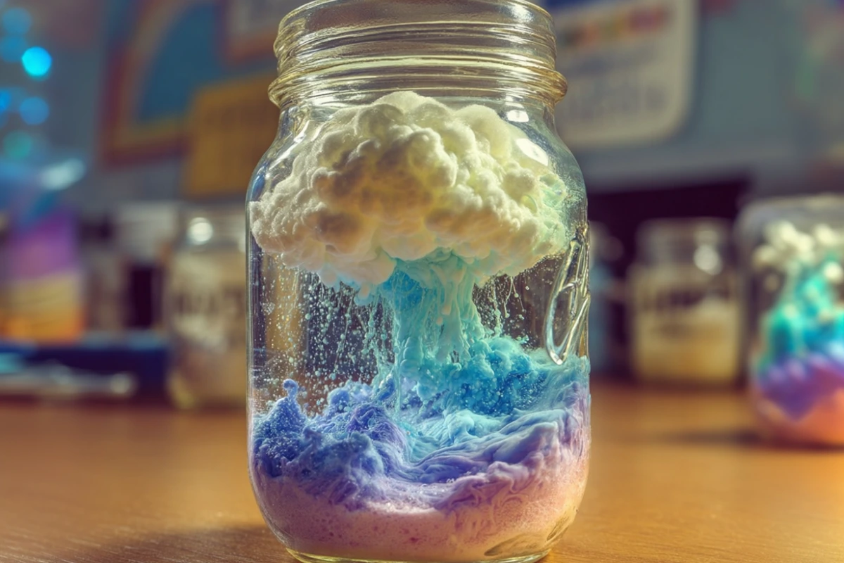 How to Make a Rain Cloud in a Jar – Easy Weather Science Experiment for ...